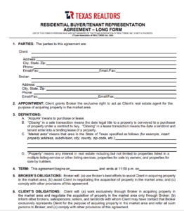 Real Estate Forms – Land Over Texas