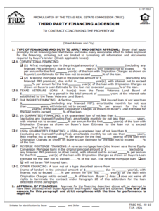 Real Estate Forms – Land Over Texas
