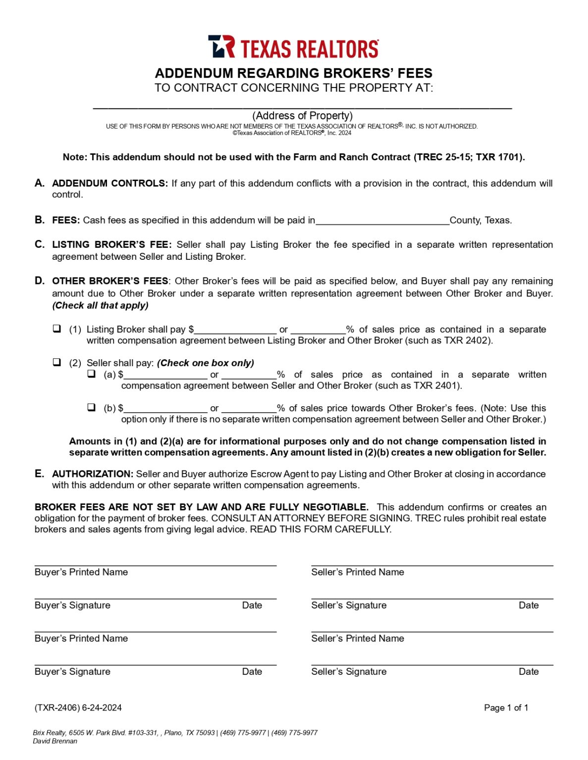 Real Estate Forms Land Over Texas